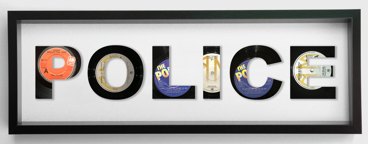 The Police Letters Vinyl Record Art - Set of 6 Police Singles ...